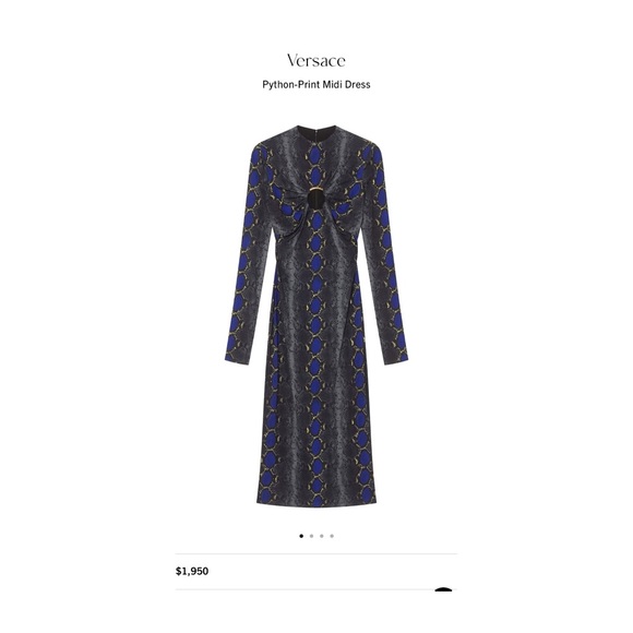 Versace | Dresses | Versace Python Print Midi Dress | Poshmark